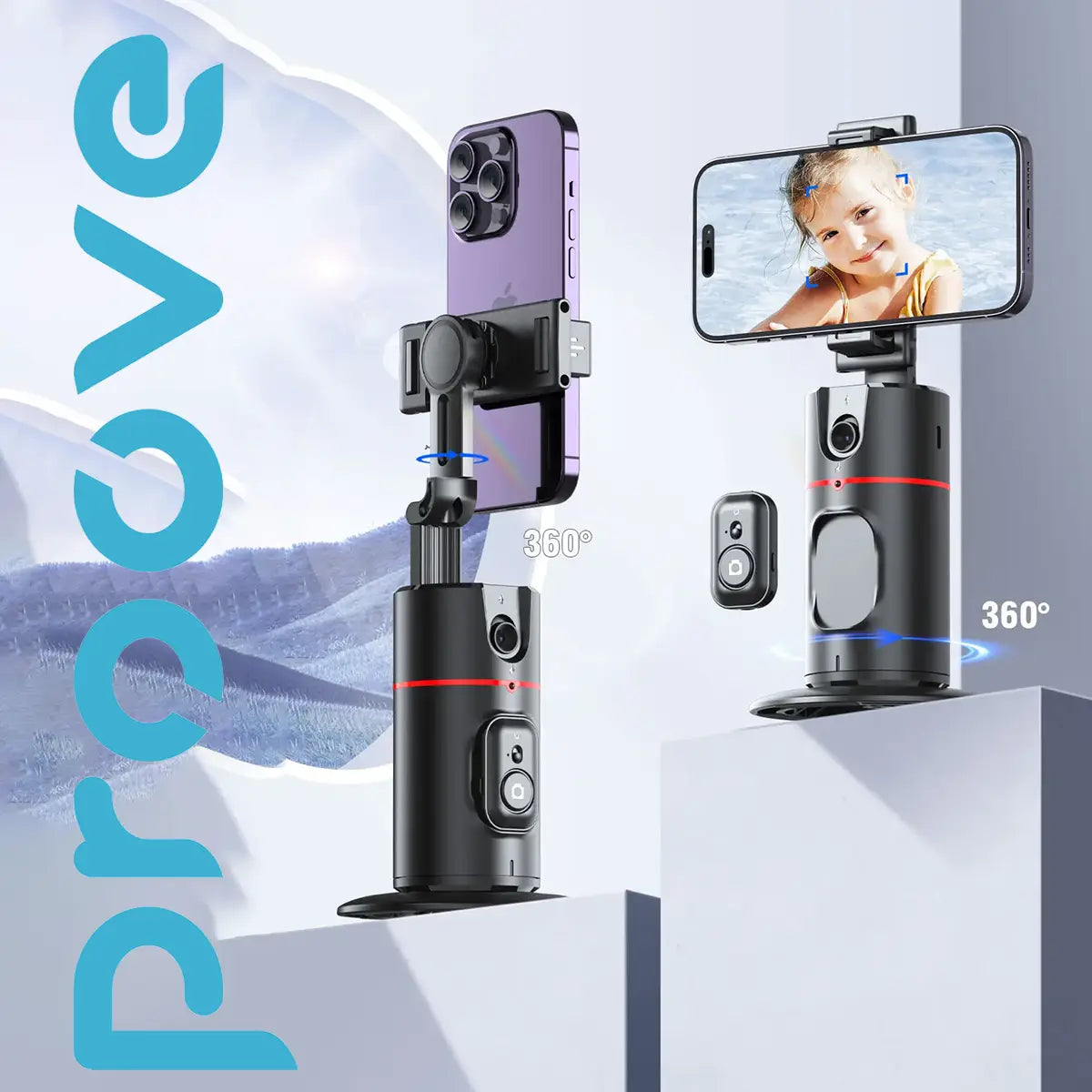 PROOVE Auto Face Tracking 360 Motion Sensor Tripod – Phonetive.pk